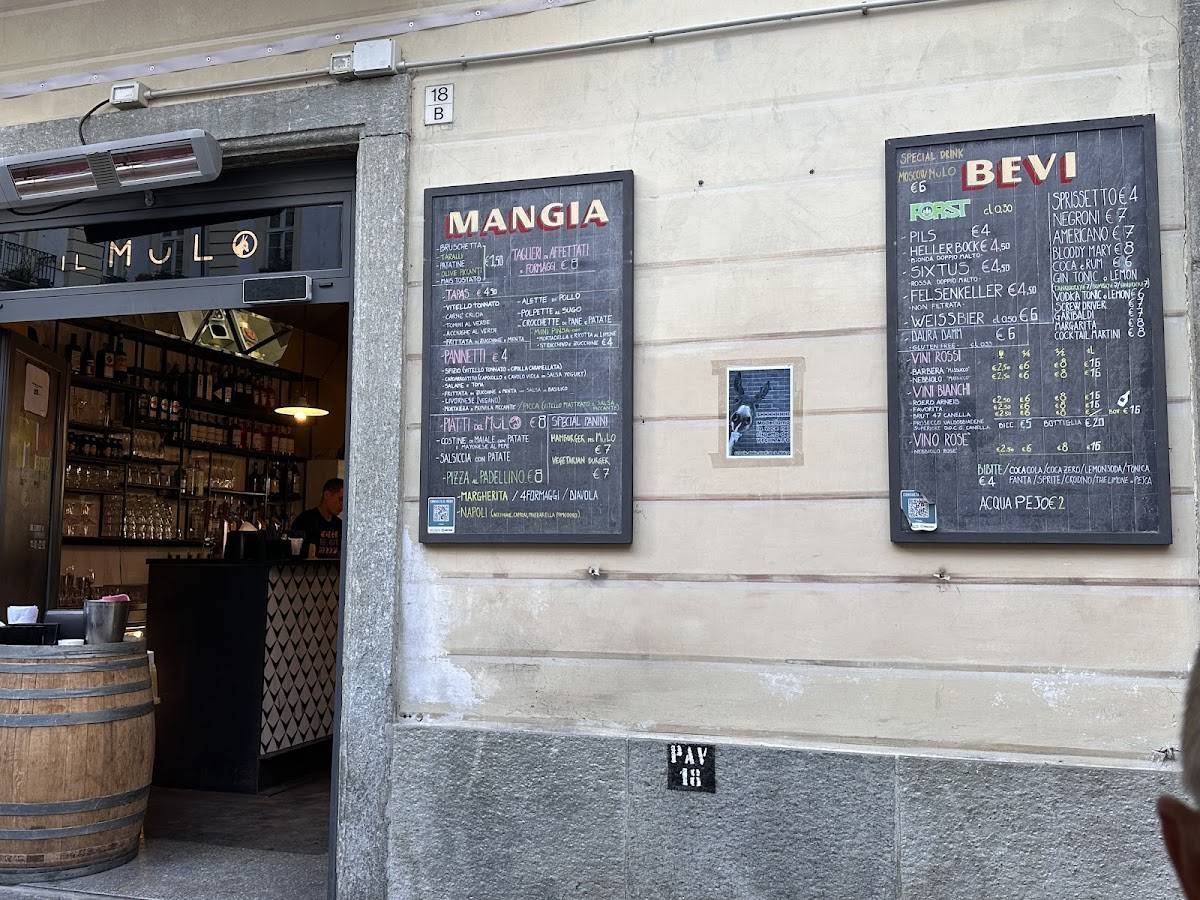 Menu da Il Mulo ristorante, Torino