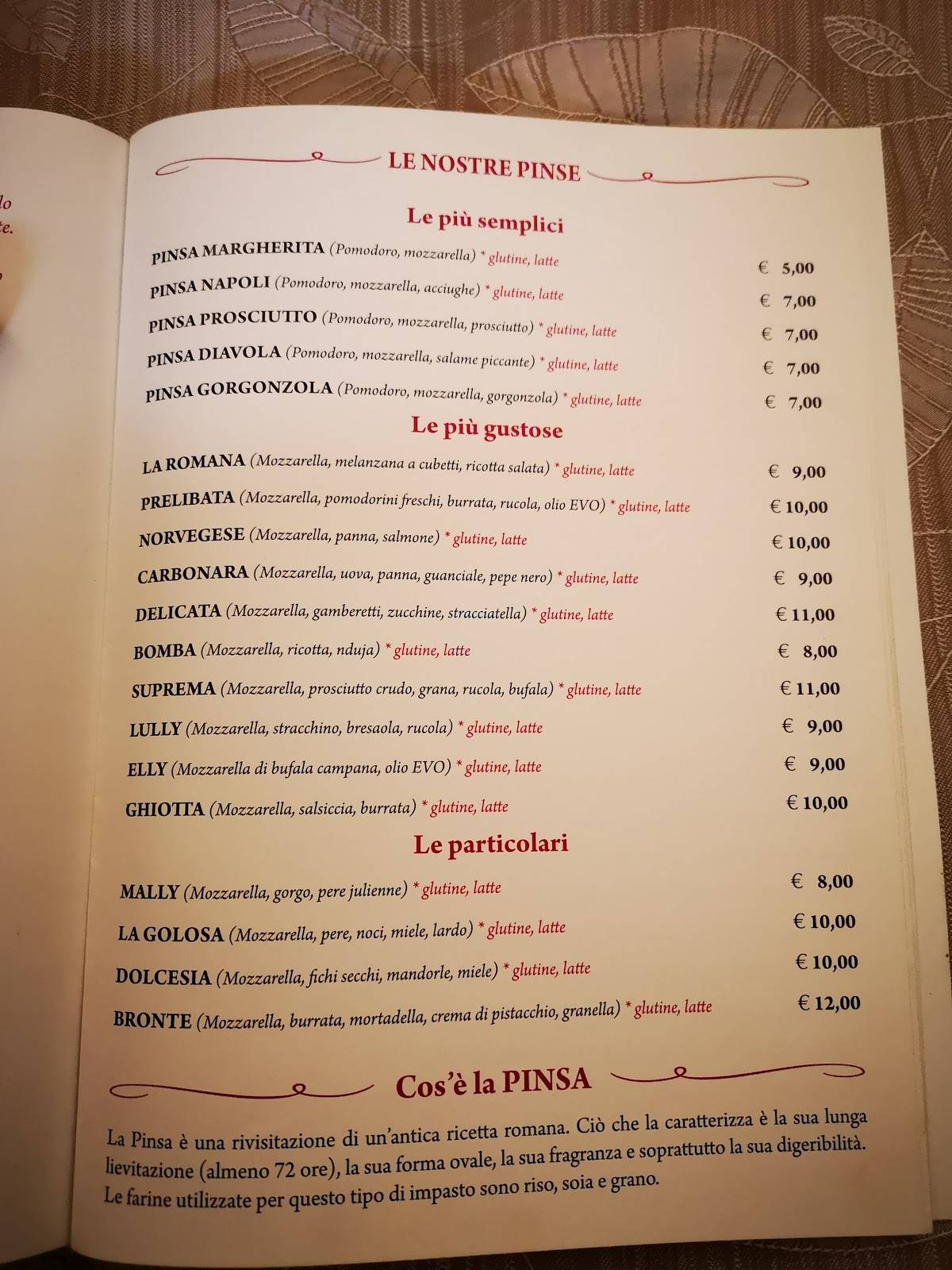 Menu da Il Vecchio Ritrovo ristorante, Palazzolo Vercellese
