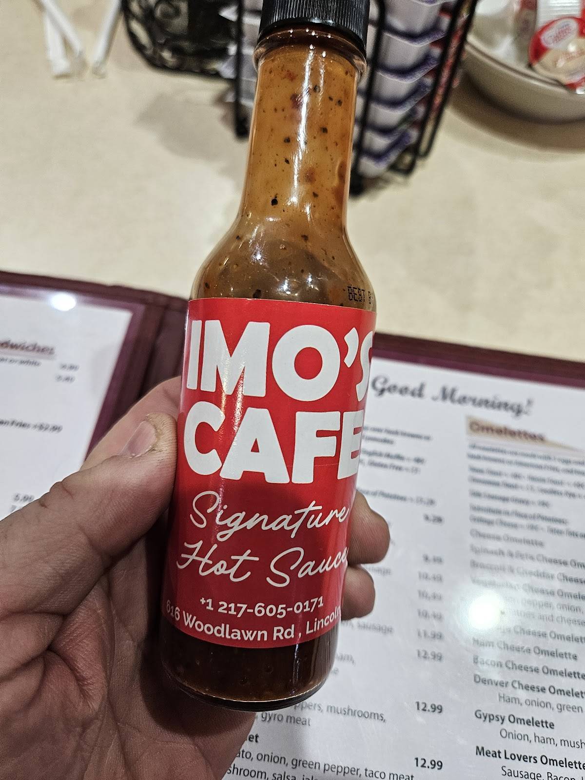 Menu at Imo's Cafe Lincoln, Lincoln