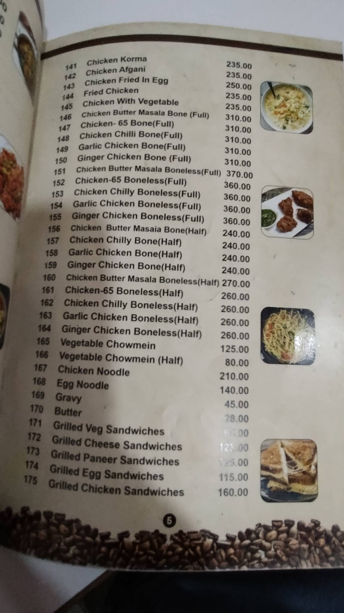 Menu at Indian coffee house, Greater Noida
