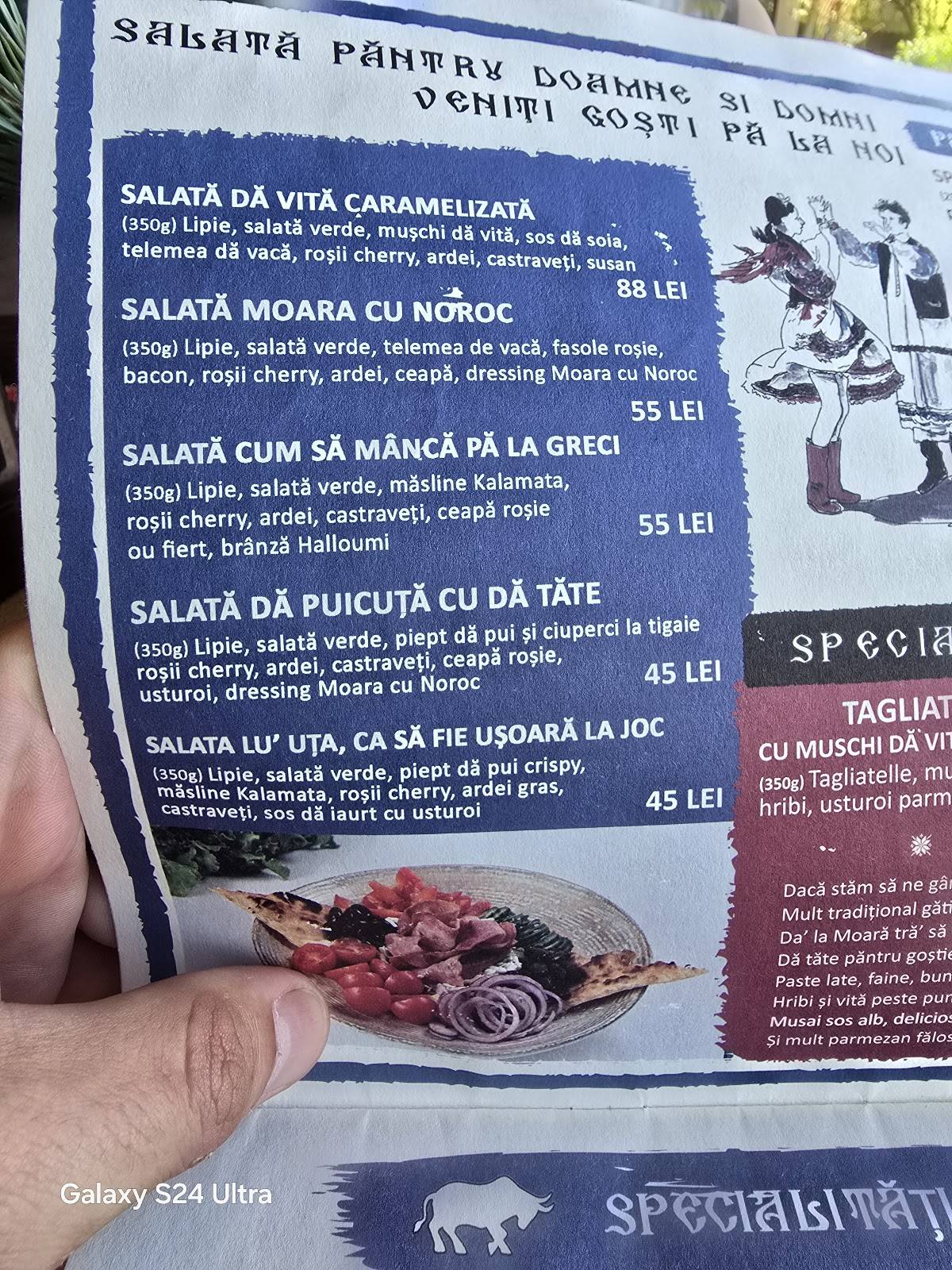 Speisekarte von Hanul Moara cu Noroc, Rumänien, DJ792