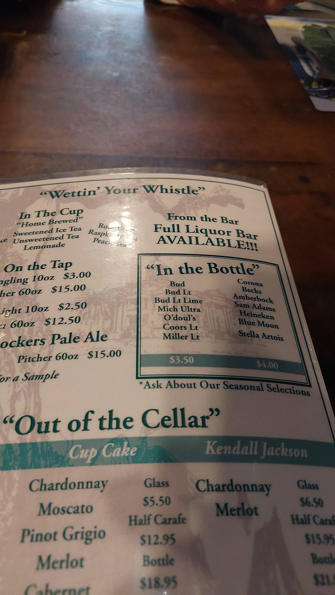 Menu at Stumpknockers Restaurants, Inverness