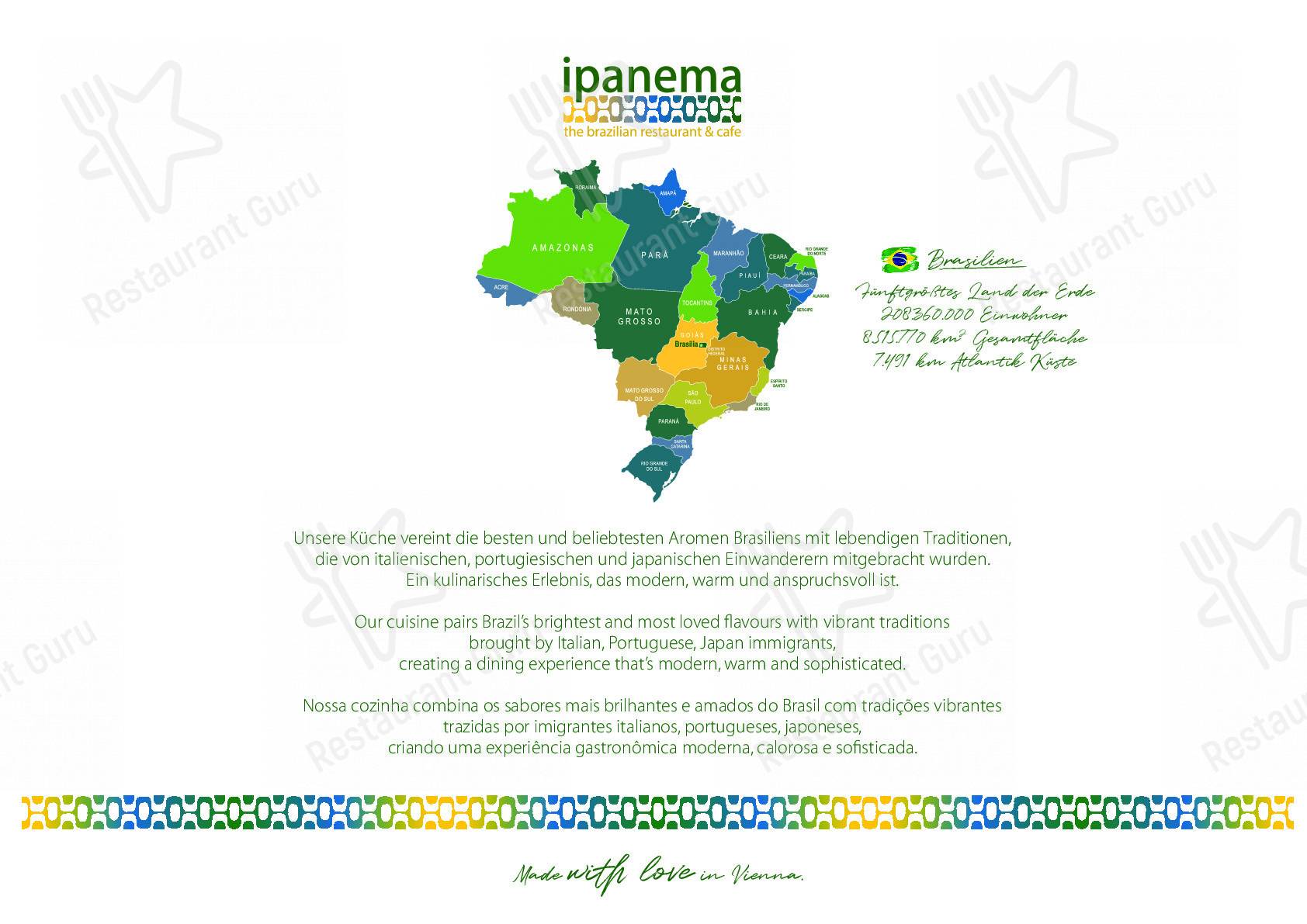 Menu au Ipanema Wien - The Brazilian Restaurant, Vienne