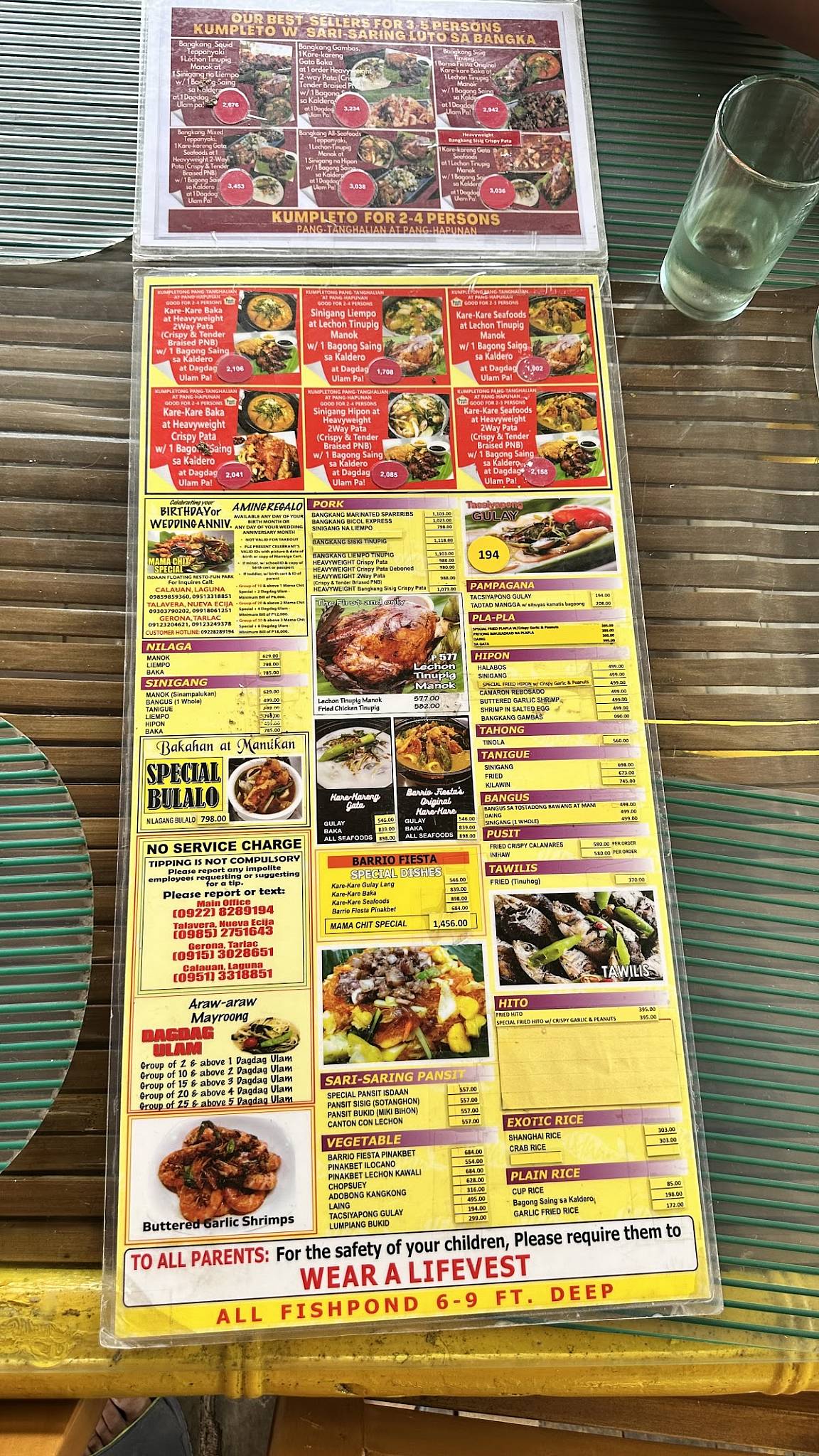 Menu at Isdaan Floating Restaurant, Bay