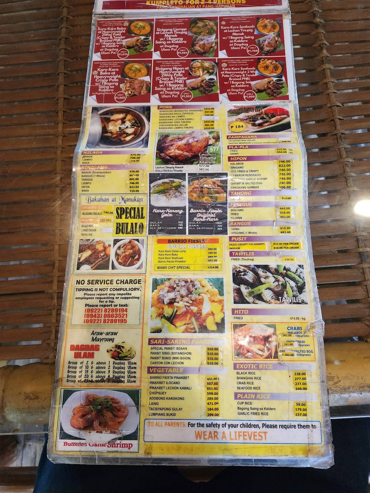 Menu at Isdaan Floating Restaurant, Bay
