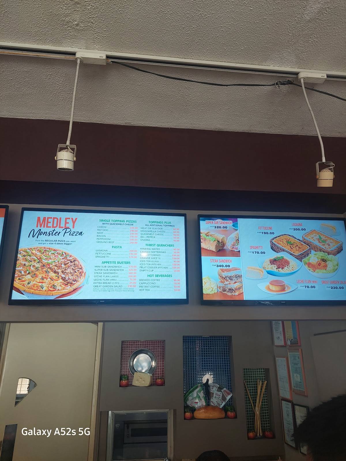Menu at JCA Pizza restaurant, Cebu City, 935 M Salinas Dr