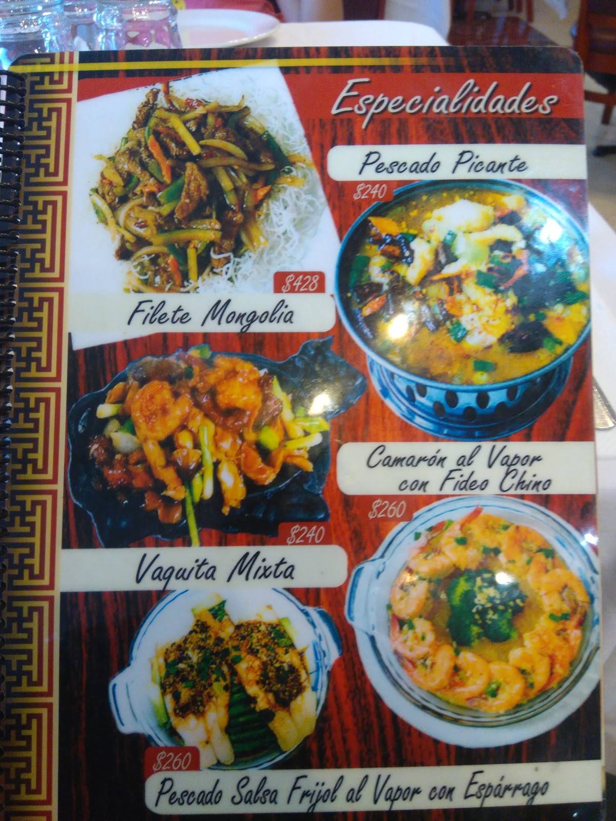 Carta de Restaurante ROYAL, Mexicali, Av. Francisco I. Madero 1089