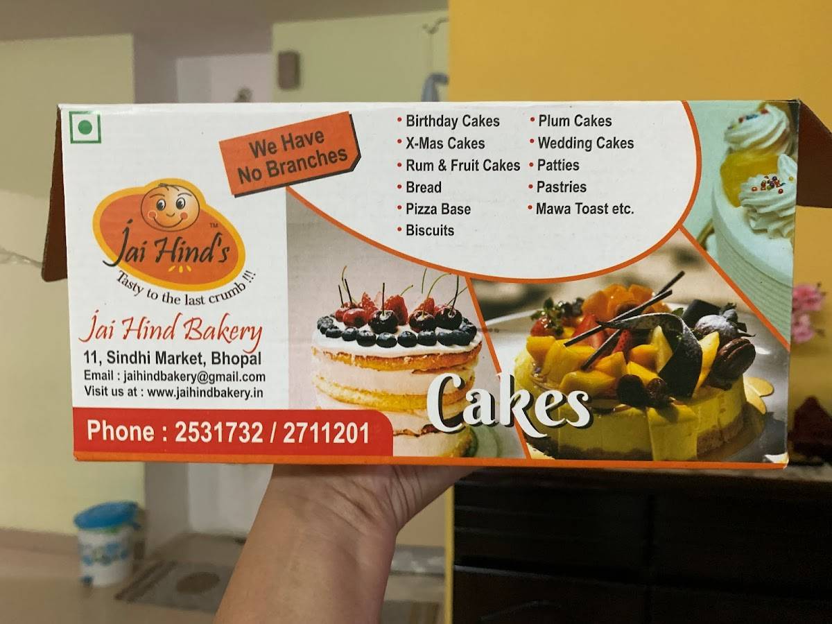 Menu at Jai Hind Bakery (Since 1949) - Best Bakery and Cake Premium ...