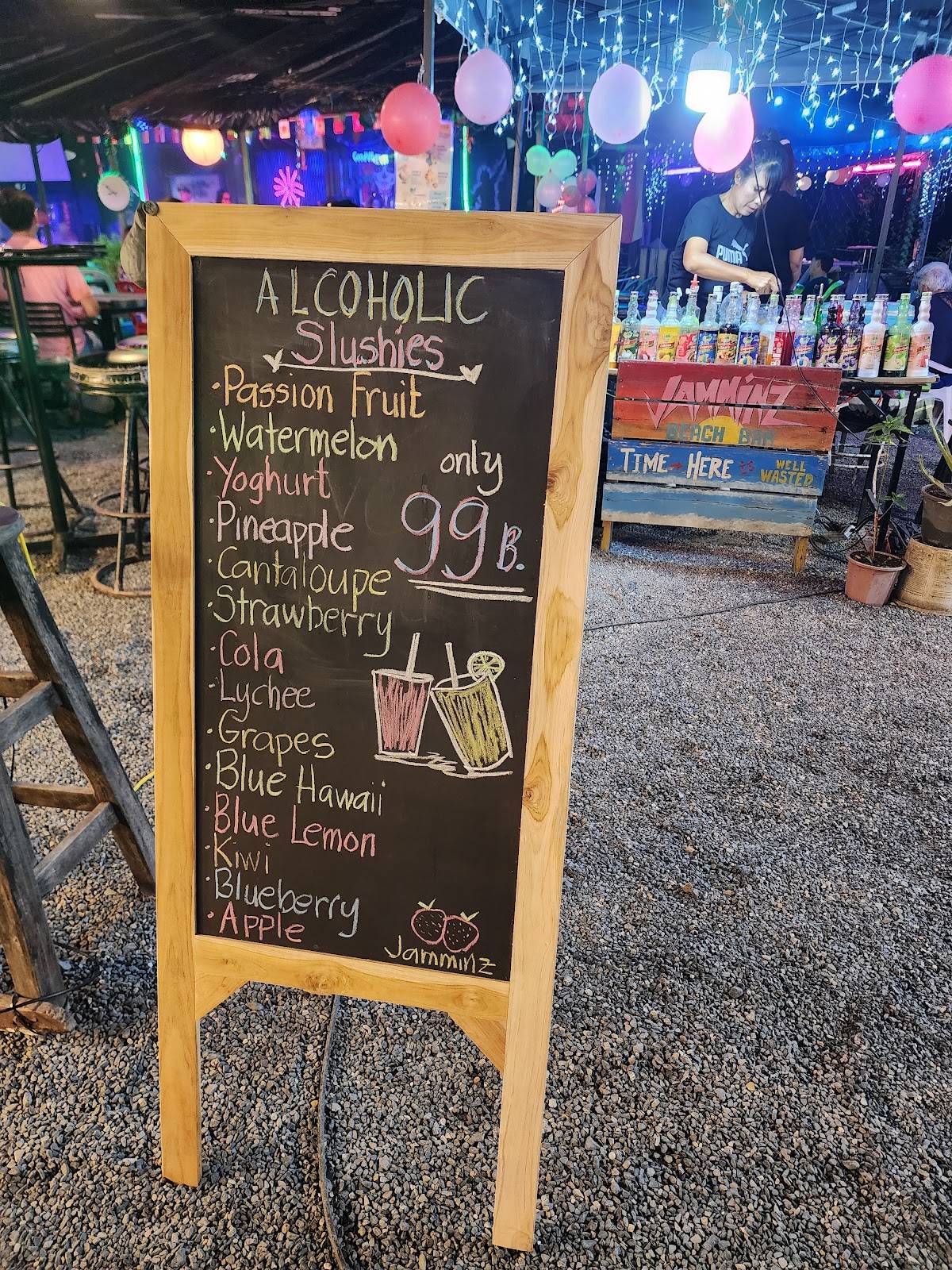 Menu at Jamminz Beach Bar Samui, Ko Samui