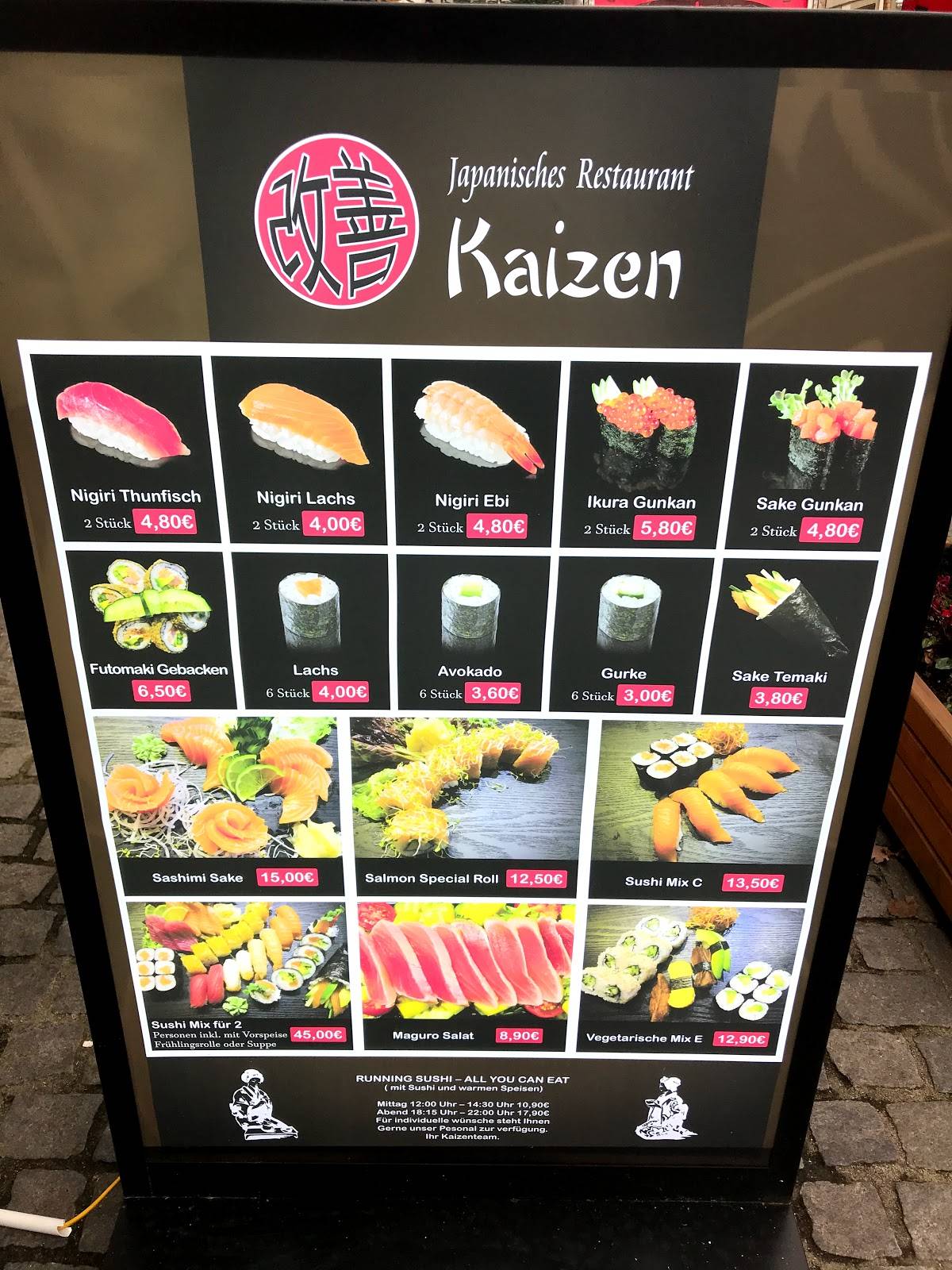 Speisekarte von Japanisches Restaurant Kaizen, Herzogenaurach