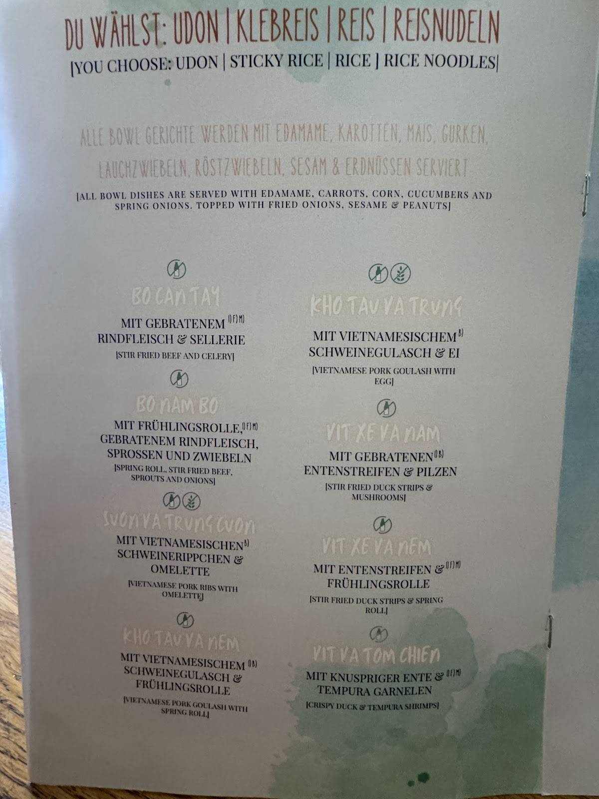 Menu au MẸ OI - Restaurant & Bar - Jena, Iena