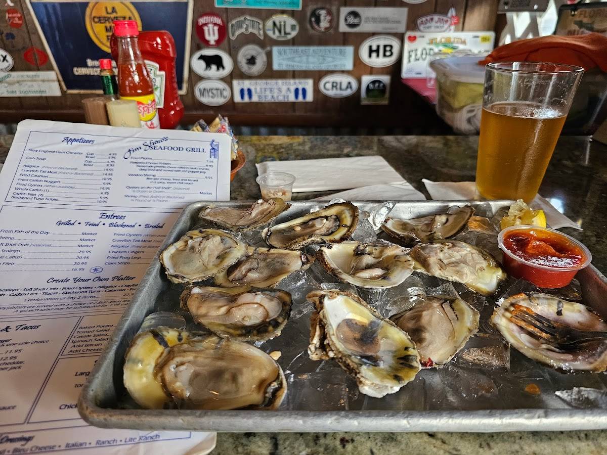 Menu at Jim Shaw's Seafood Grill restaurant, Macon