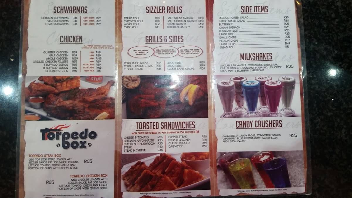 Menu at Jimmy's Killer Fish & Chips and Jimmys Killer Grills Mondeor ...