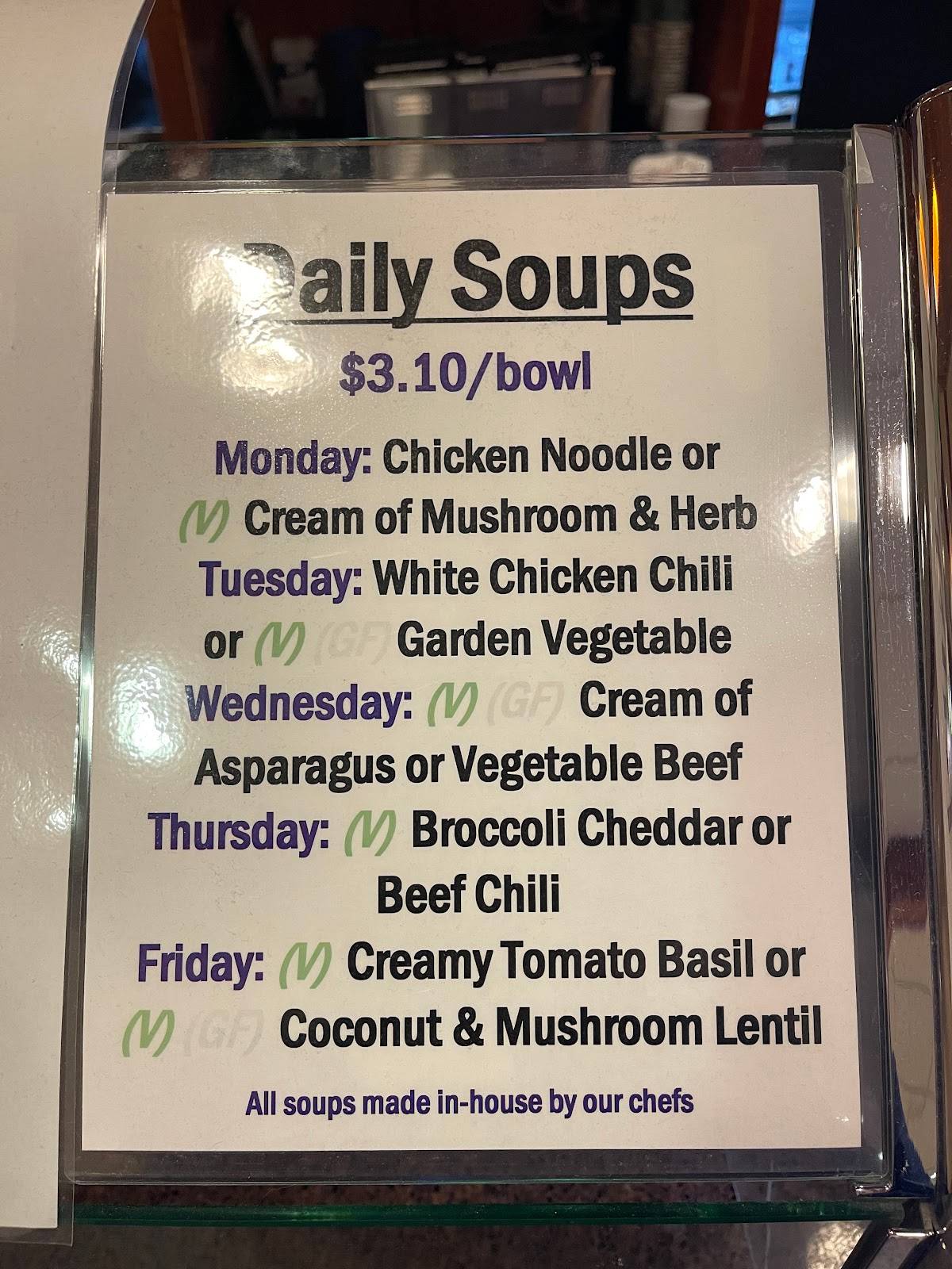 Menu at Joes Java, Ypsilanti