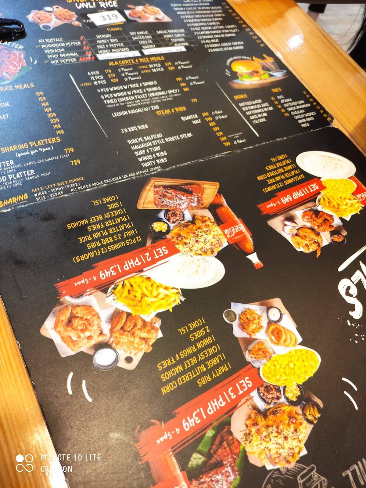 Menu at J’s Hideout Grill and Restaurant, Pasig