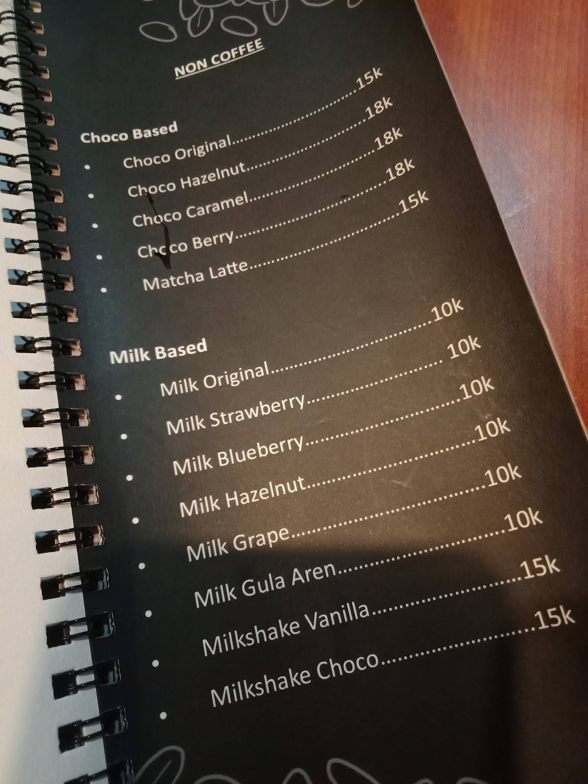 Carta del café KALA COFFEE, Indonesia, Jl. Srikandi Raya