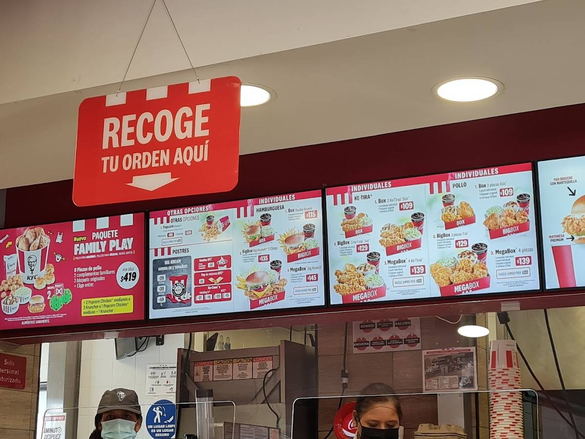 Carta del restaurante KFC Matamoros, Mexico, Avenida Cuauhtémoc 505 ...
