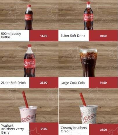Menu at KFC Worcester 2 restaurant, Worcester, Mall