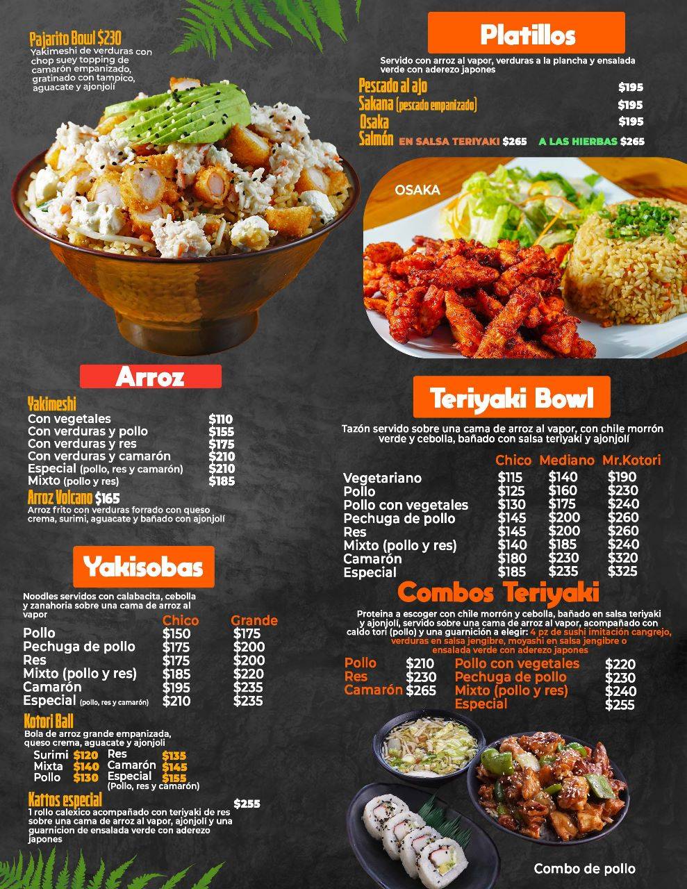 Carta del restaurante KOTORI WOK, Tijuana