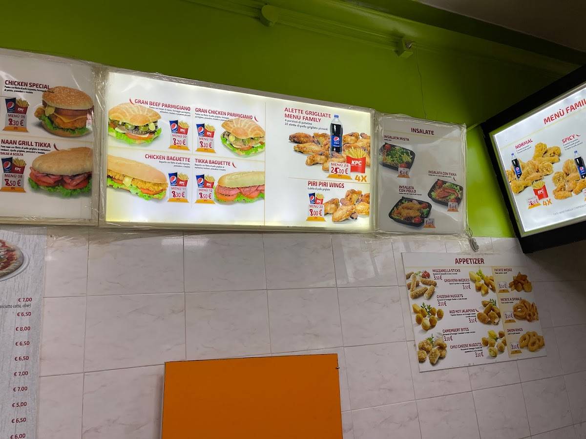 Menu da KPC -( kebab pizza chicken)Fast food restaurant, Padova