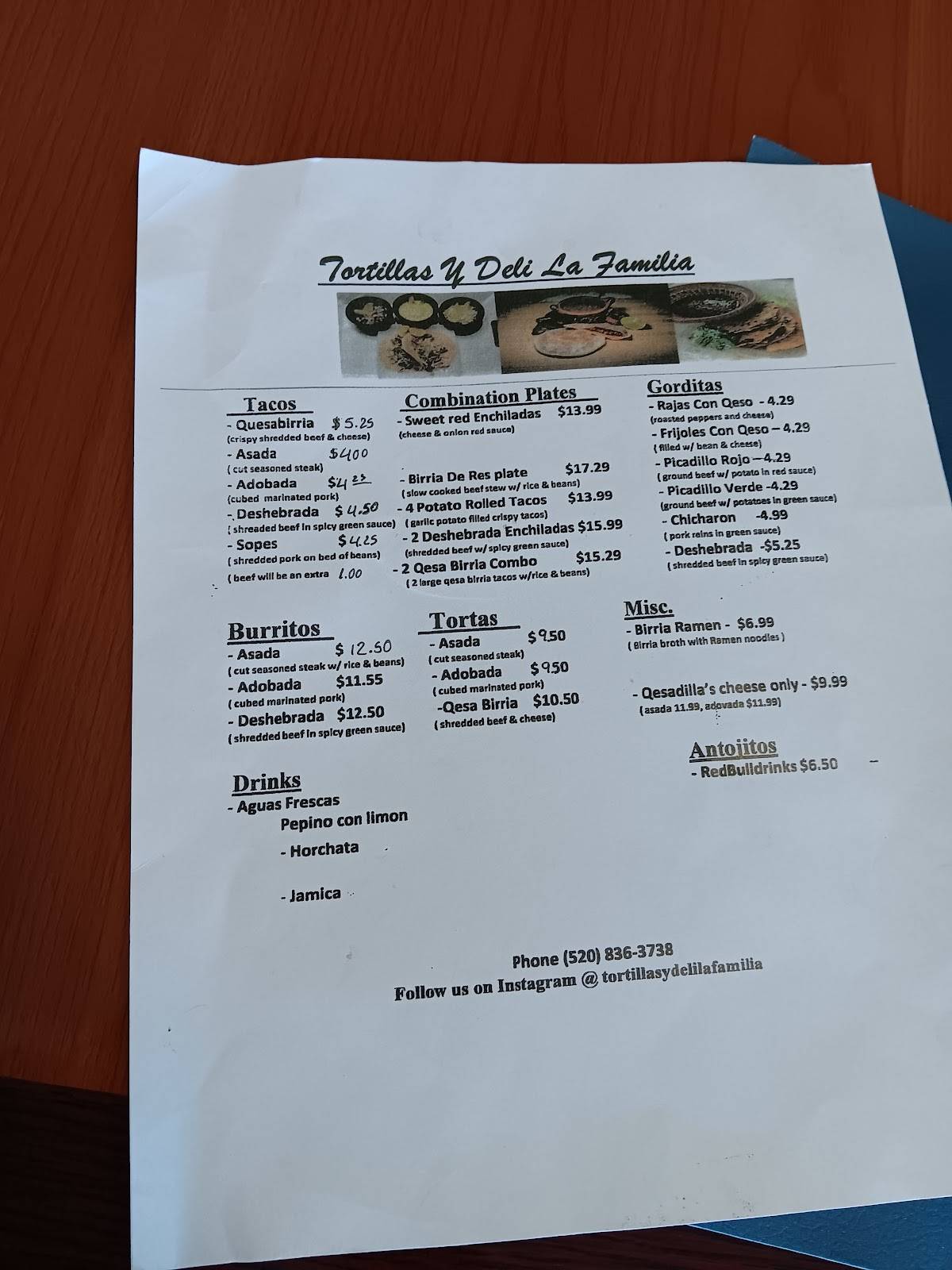 Carta del restaurante Karavela’s Mexican and Peruvian Food, Casa Grande