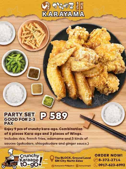Menu at Karayama - SM North restaurant, Quezon City, The Block