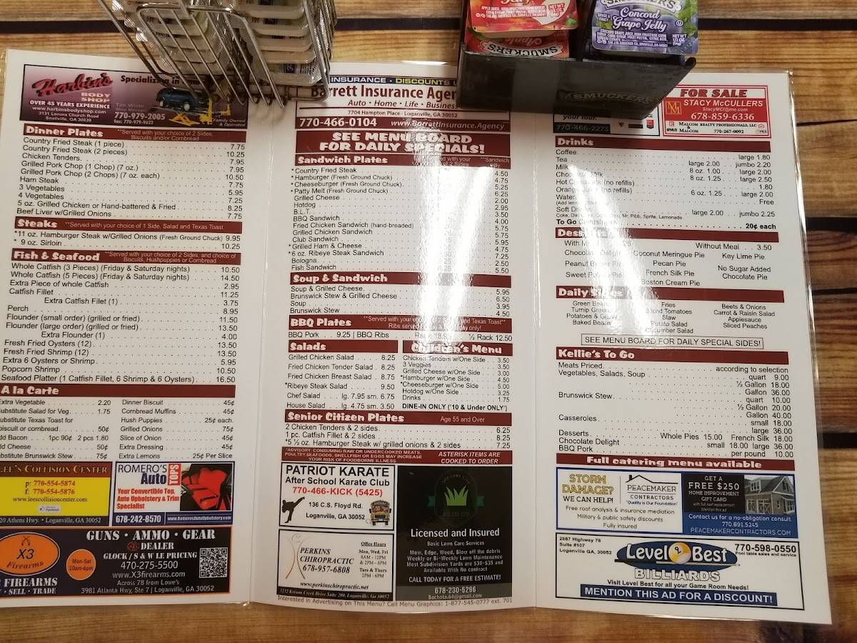 Menu at Sweet Pea Kitchen restaurant, Loganville