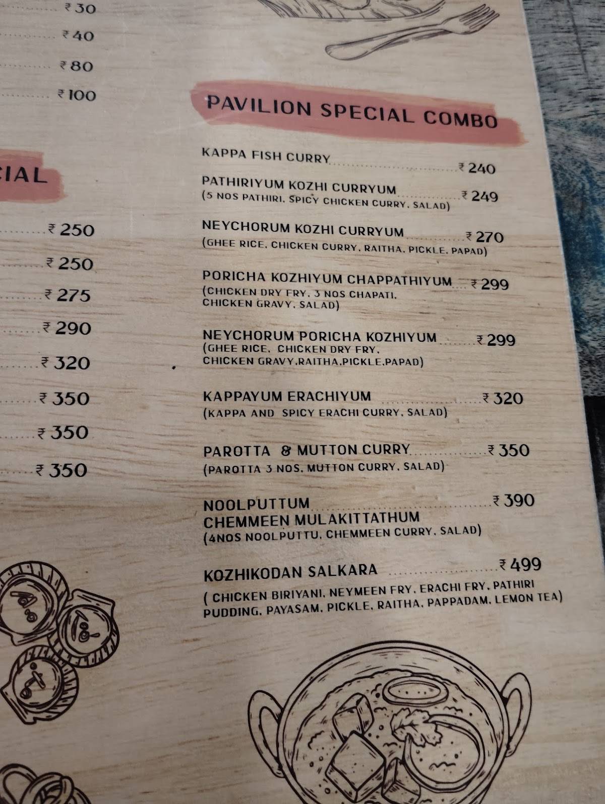 Menu at Kerala Pavilion Restaurant Indiranagar, Bengaluru