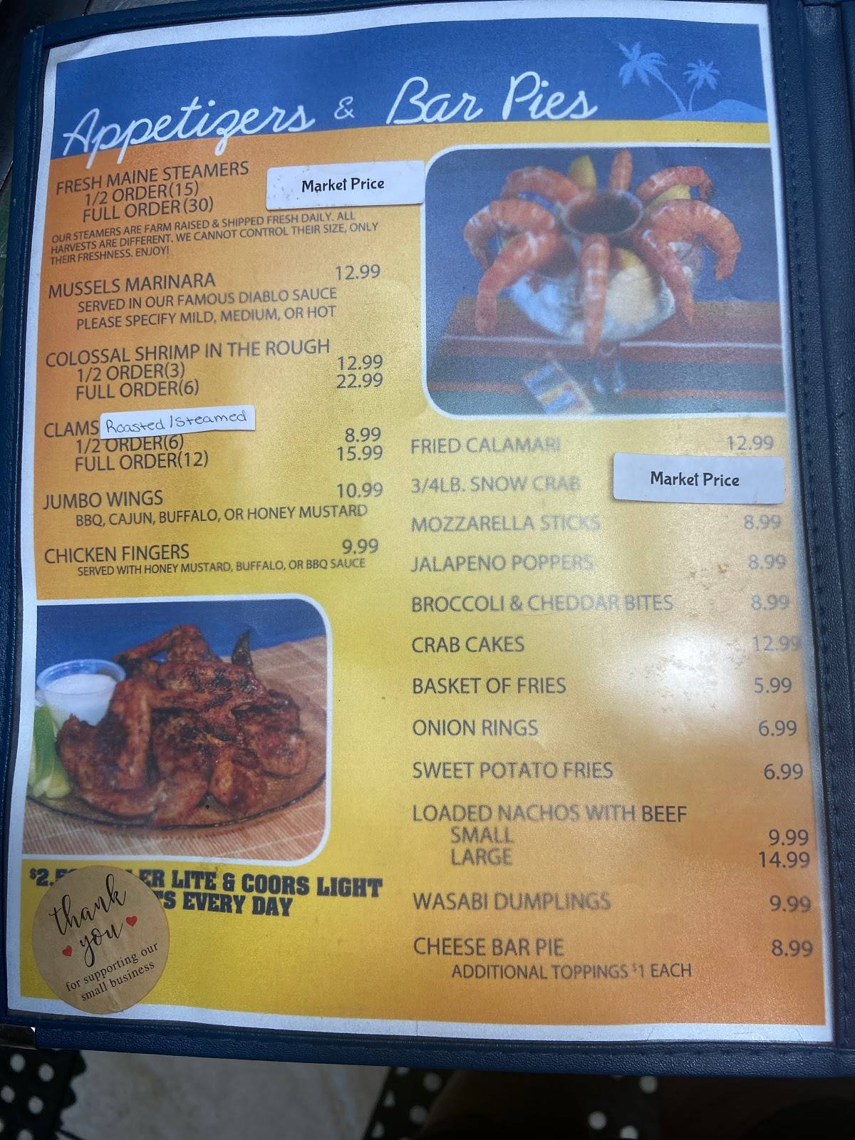 Menu at The Rock Cafe, Keyport