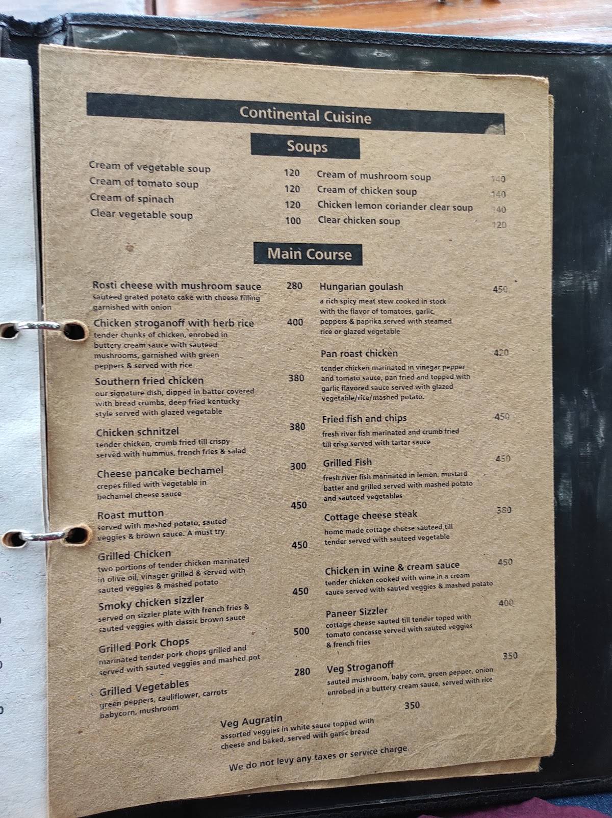 Menu at Raja Cafe Restaurant, Khajuraho
