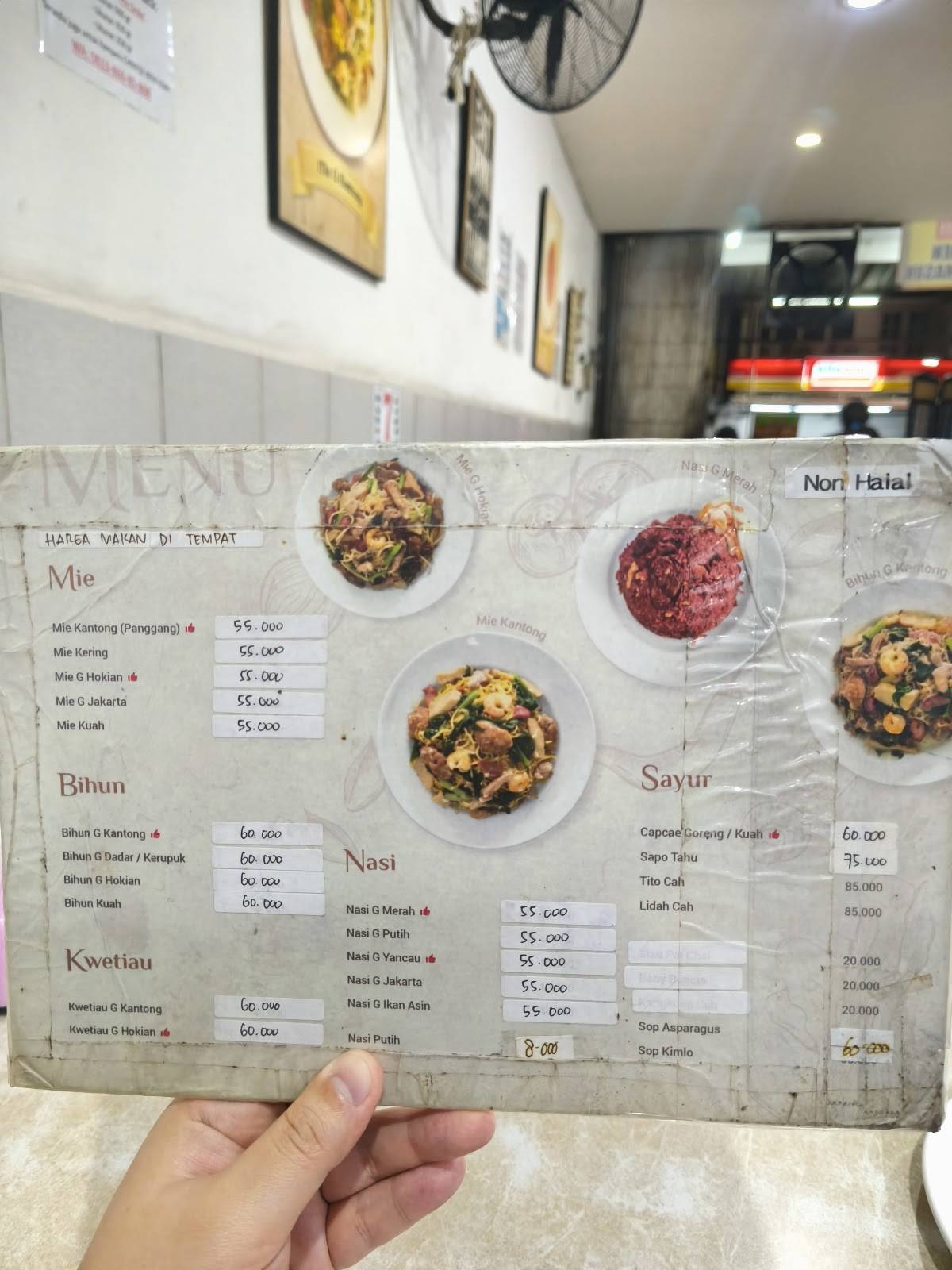 Carta del restaurante Kios Ceng, Macasar, Jl. Sulawesi