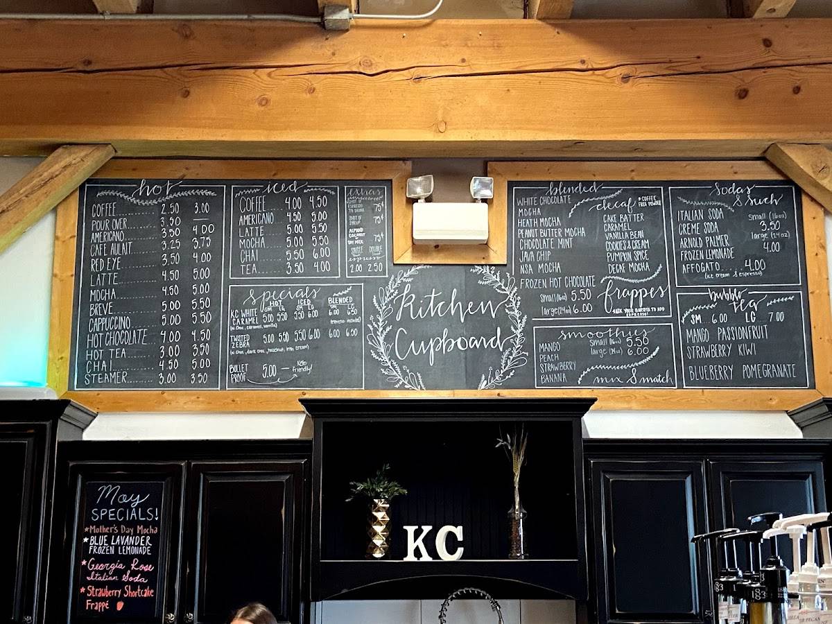 Menu at Kitchen Cupboard Coffee House, Shipshewana, 255 Main St