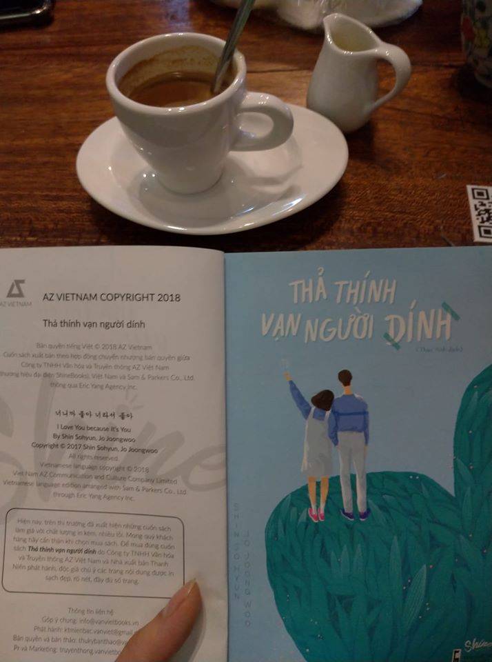 Menu at Kiwi cafe bookstore, Đồng Hới