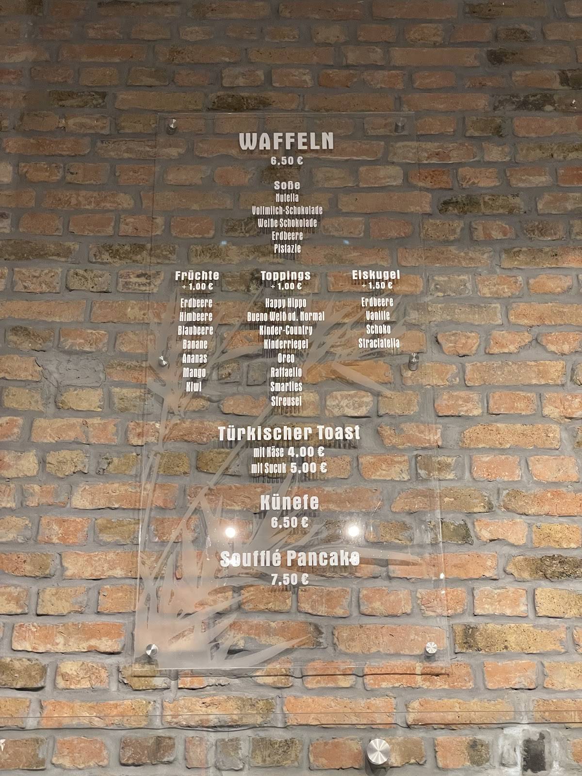 Menu at Koala Cafe, Wiesbaden