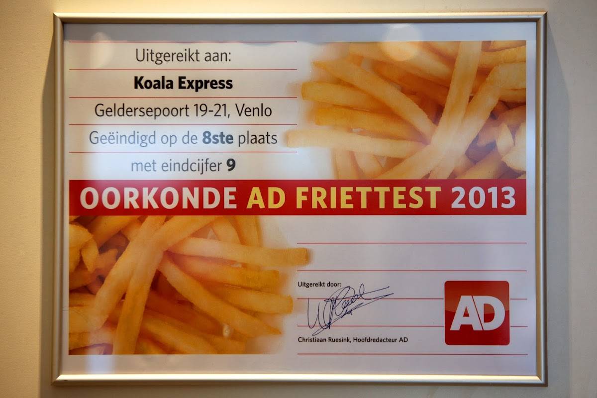 Speisekarte von Koala Express, Venlo