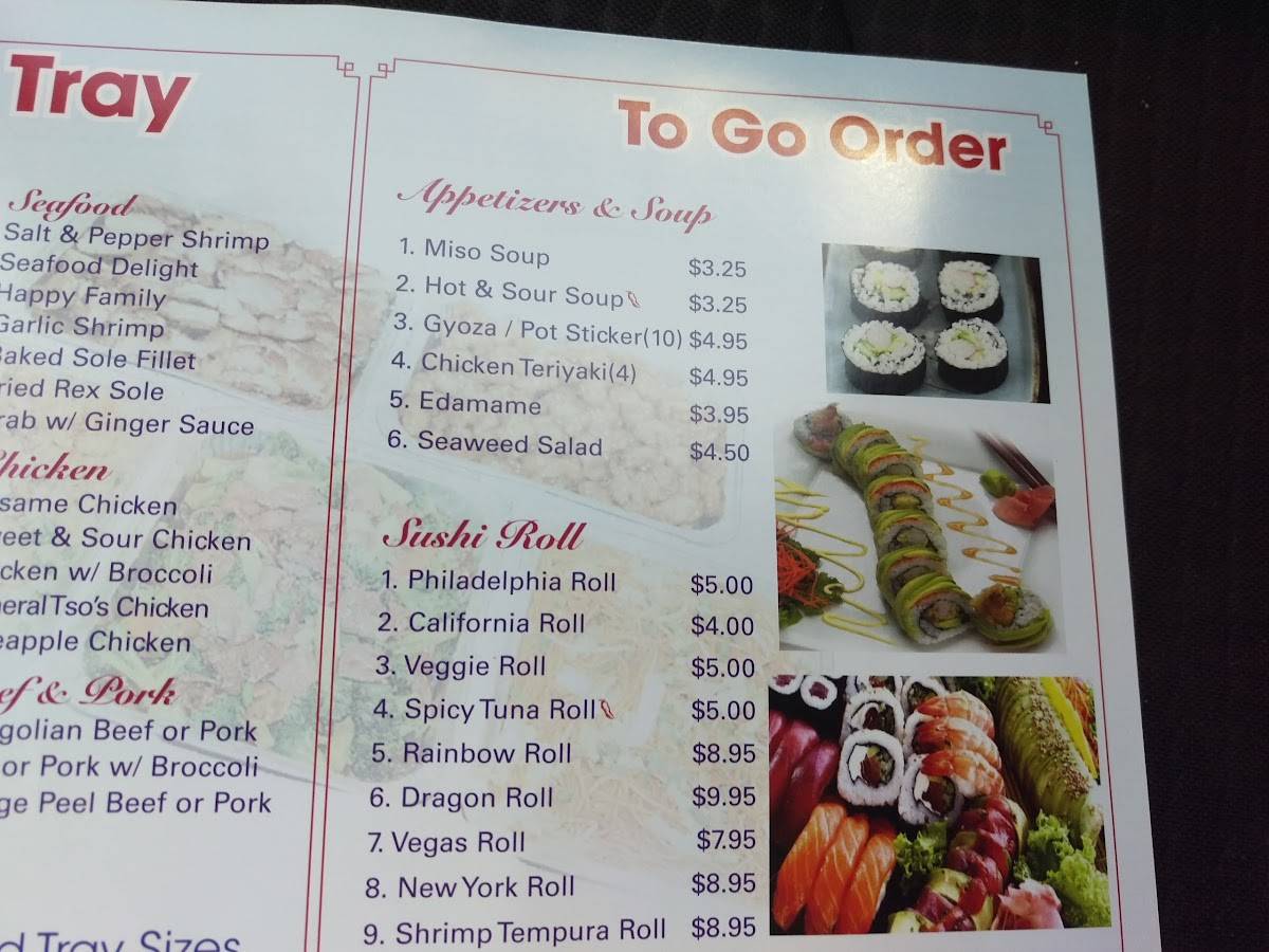 Menu at Kumi Buffet restaurant, Happy Valley