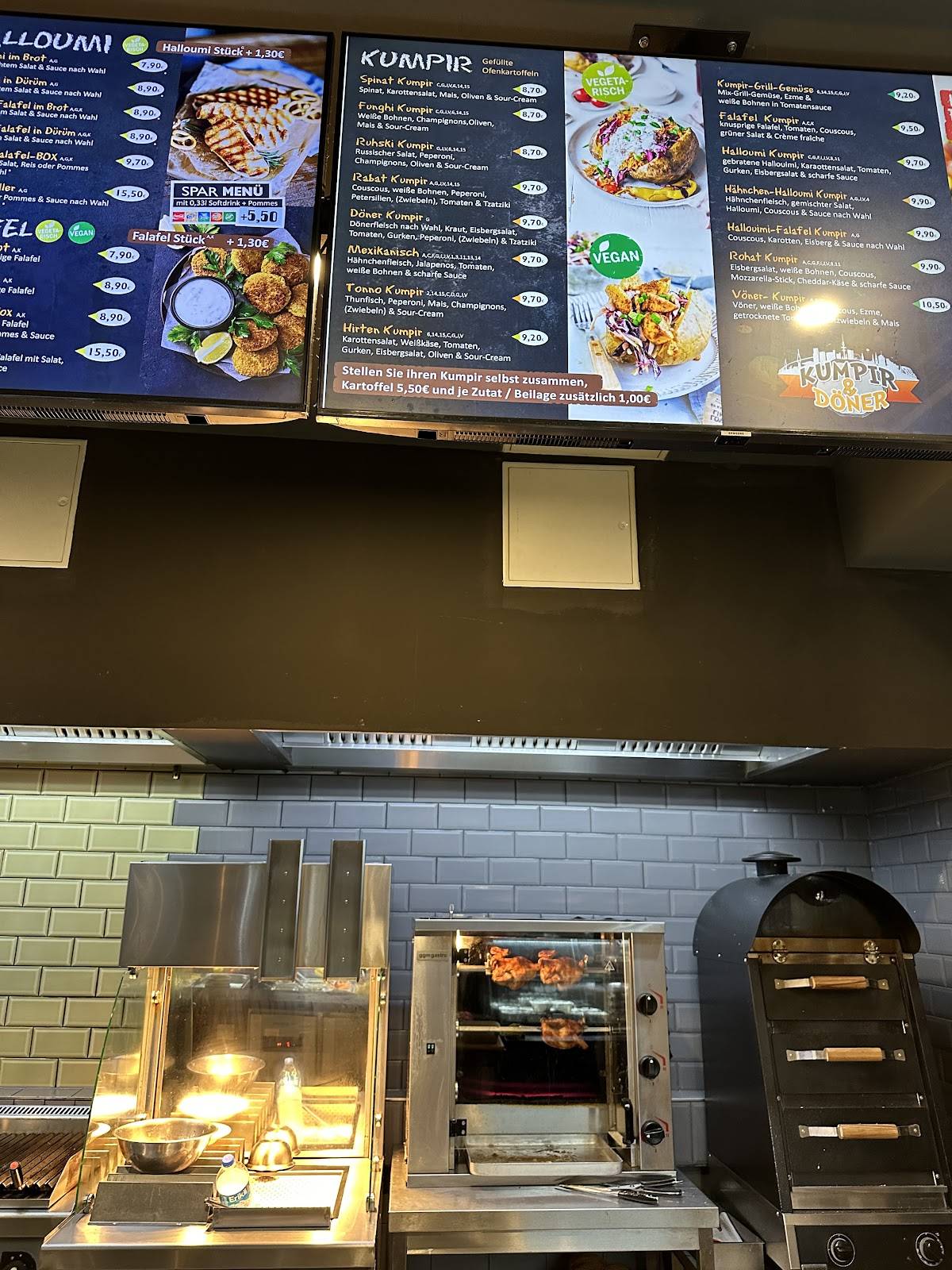 Menu at Kumpir & Döner restaurant, Hamburg