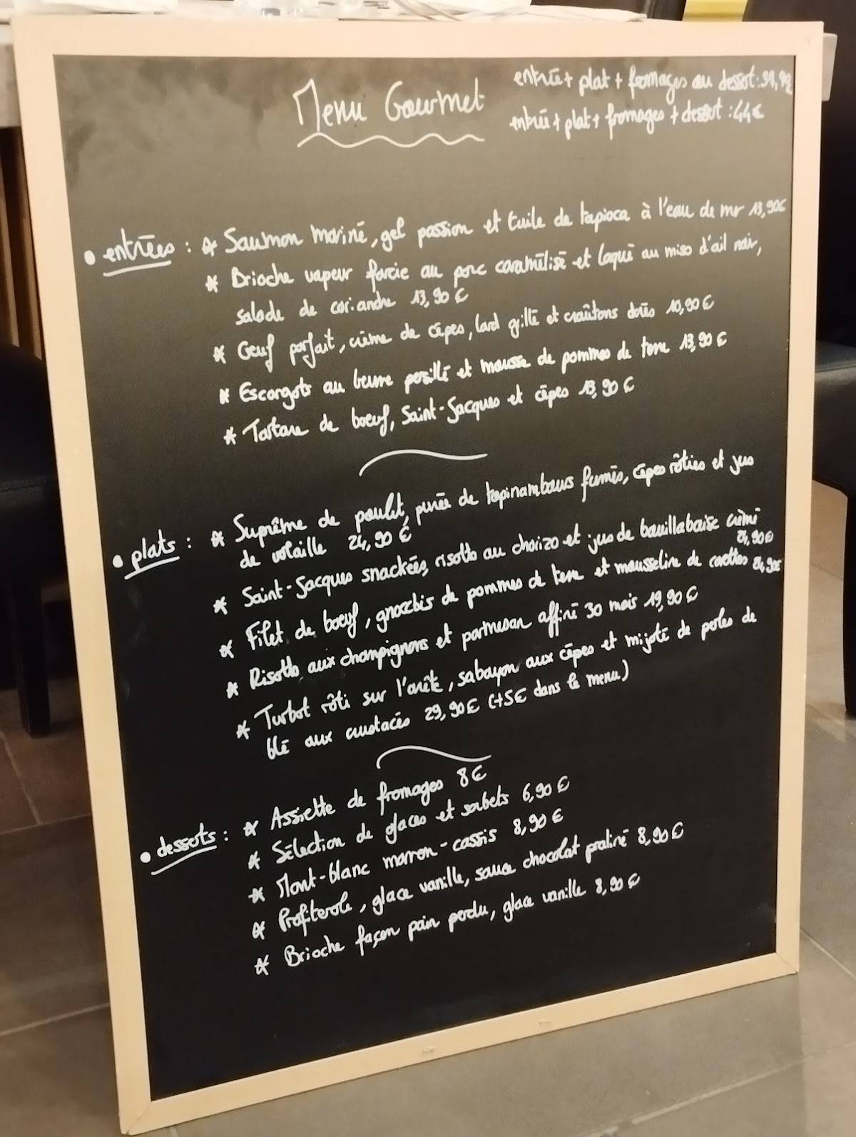 Menu au L'Escale Oissel restaurant, Oissel