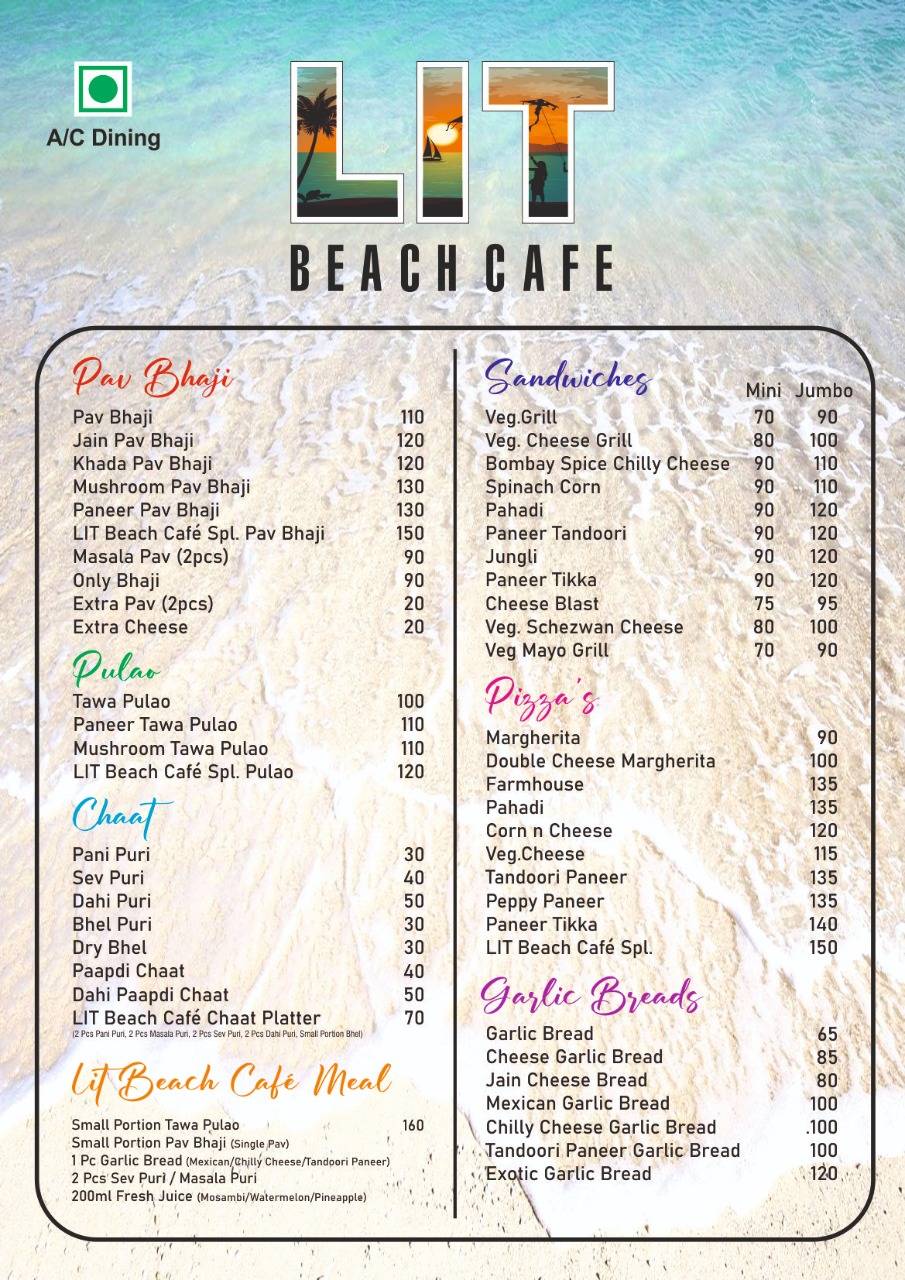 Menu at LIT Beach Cafe, Navi Mumbai