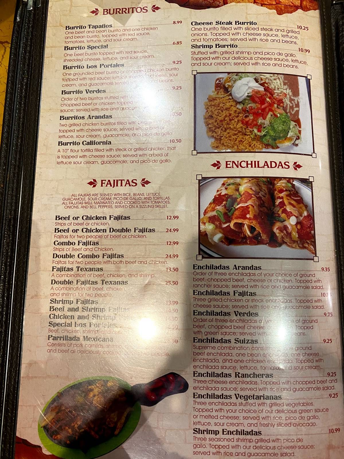 Menu at LOS PORTALES restaurant, Ponca City