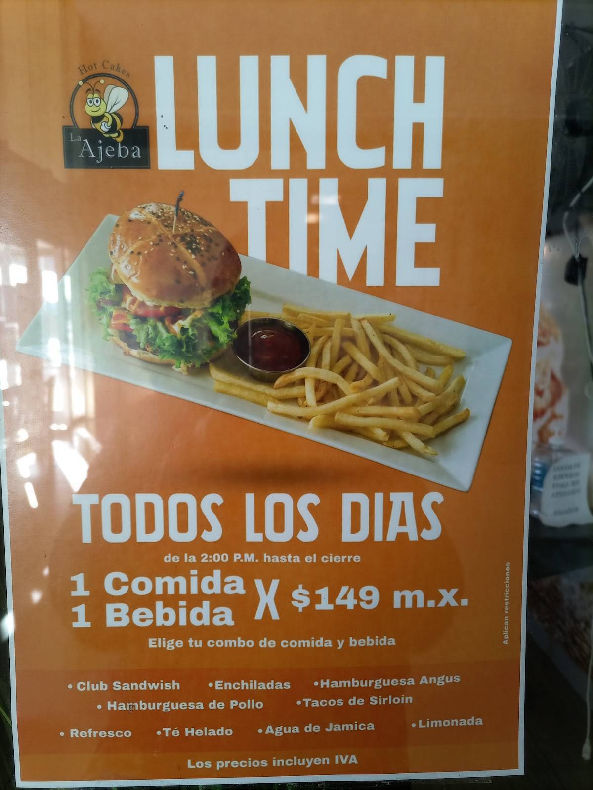 Carta del restaurante La Ajeba, Ciudad Juarez, Vicente Guerrero 4450 L-53B