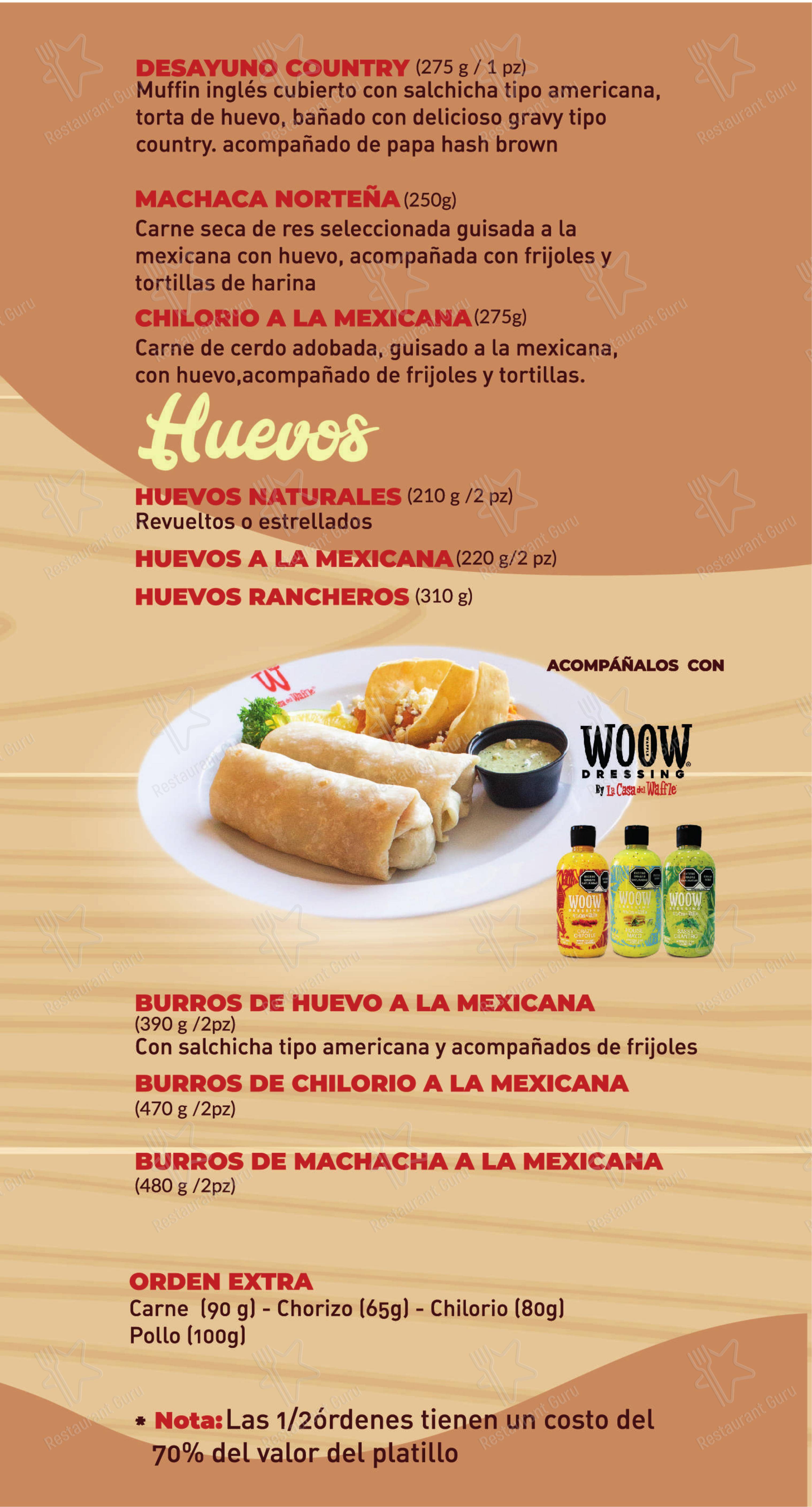 Carta del restaurante La Casa Del Waffle - Chapalita, Guadalajara, Av ...