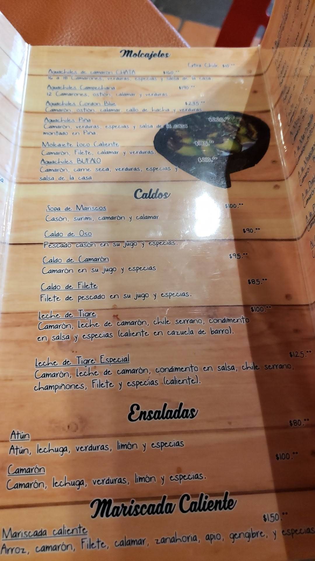 Carta del restaurante La Chulada !!!, Ciudad Juarez