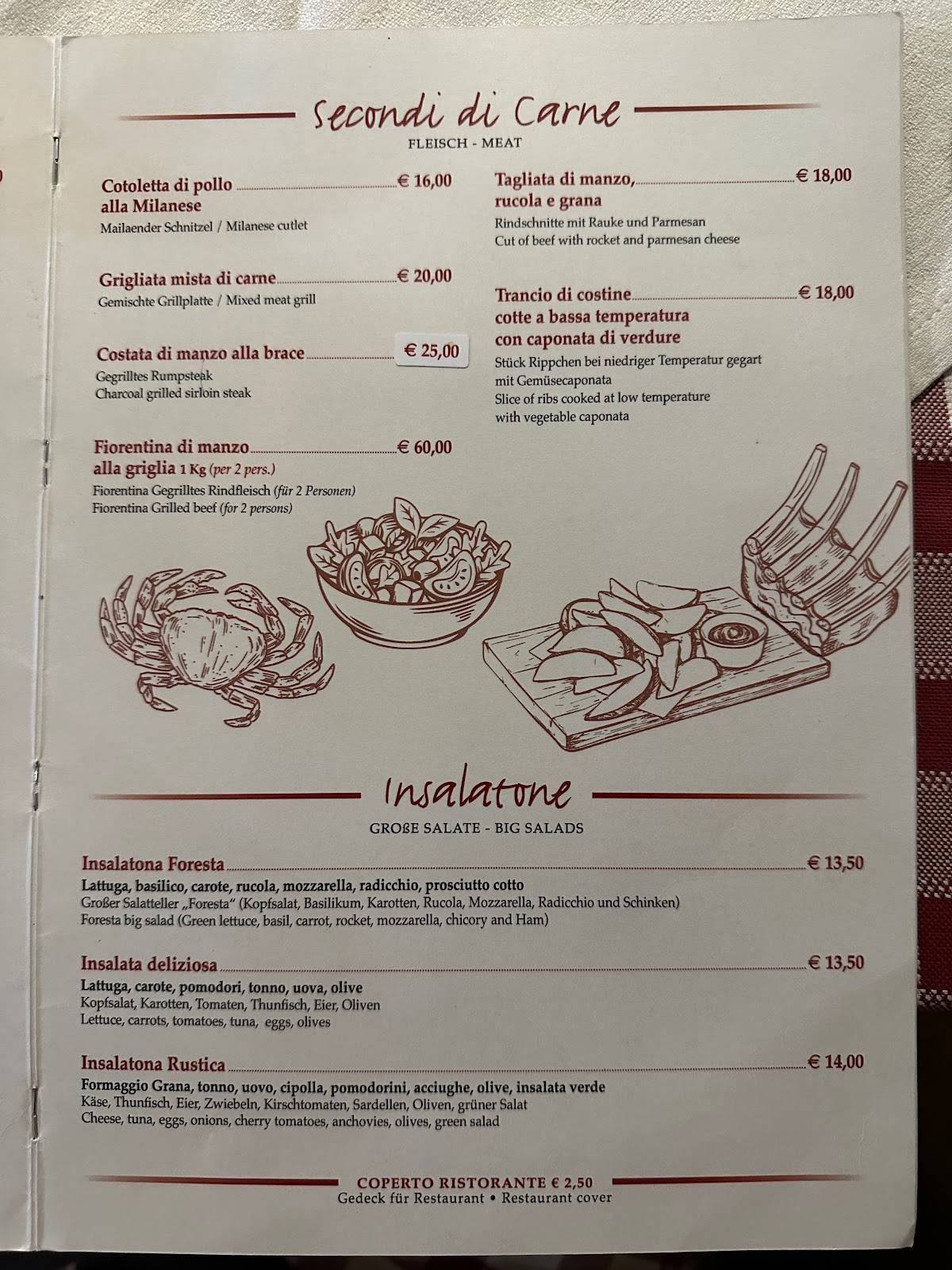 Speisekarte von La Foresta Ristorante, Sirmione