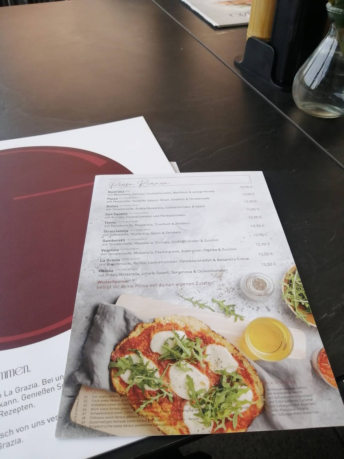 Speisekarte von La Grazia Ristorante Pizzeria, Stuttgart
