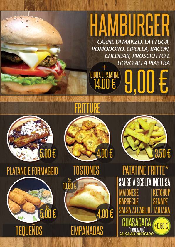 Speisekarte von La Maracucha pub & Bar, Mailand