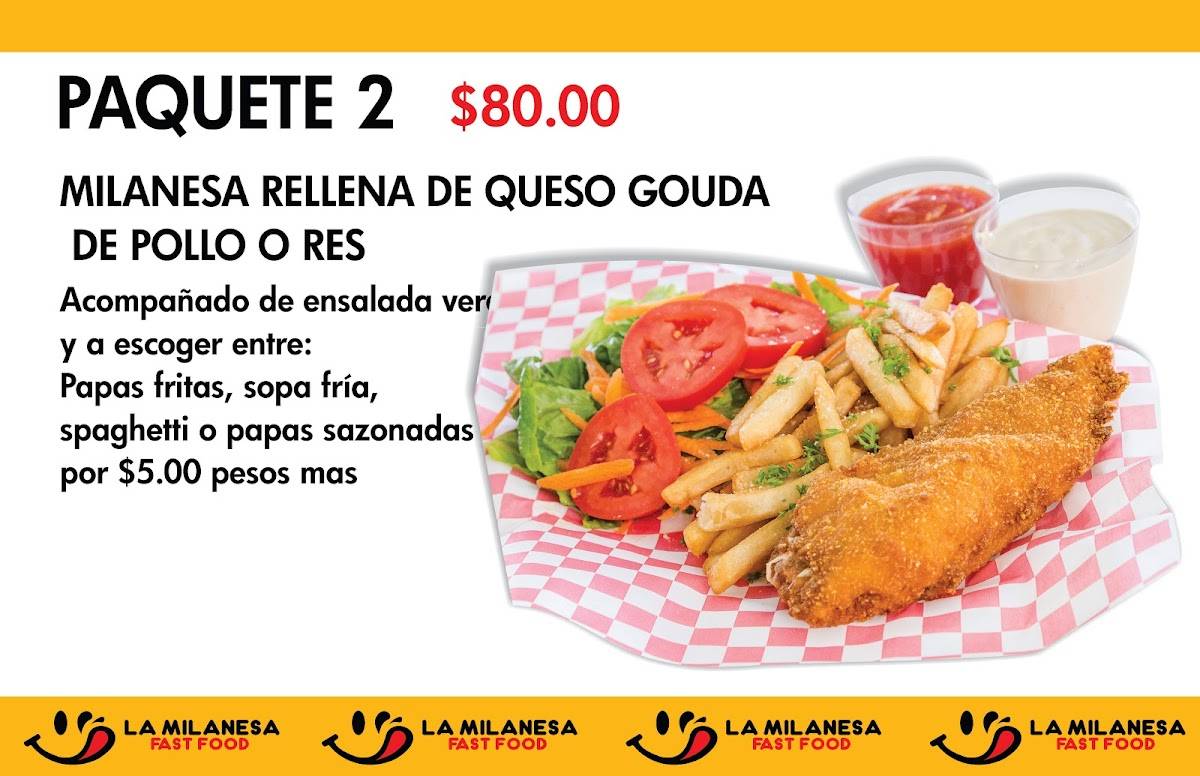 Menu at La Milanesa Fast Food, Hermosillo, Elektra