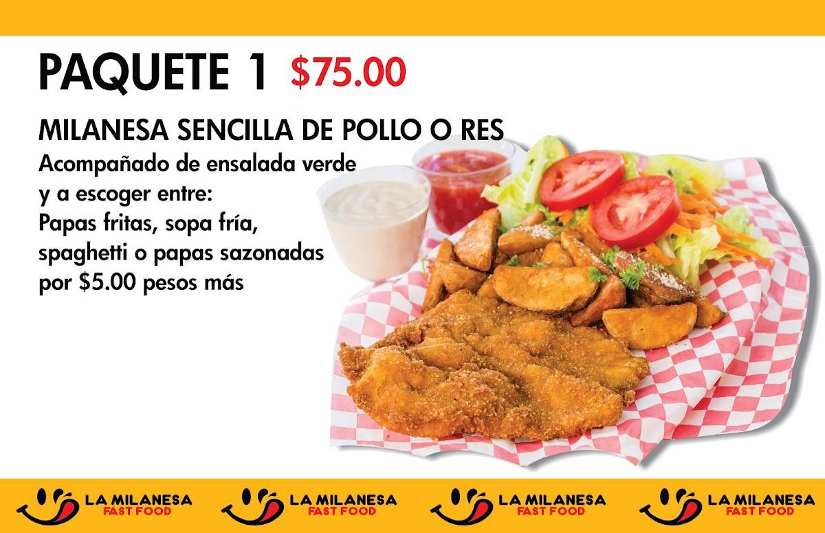 Carta de La Milanesa Fast Food, Hermosillo, Elektra
