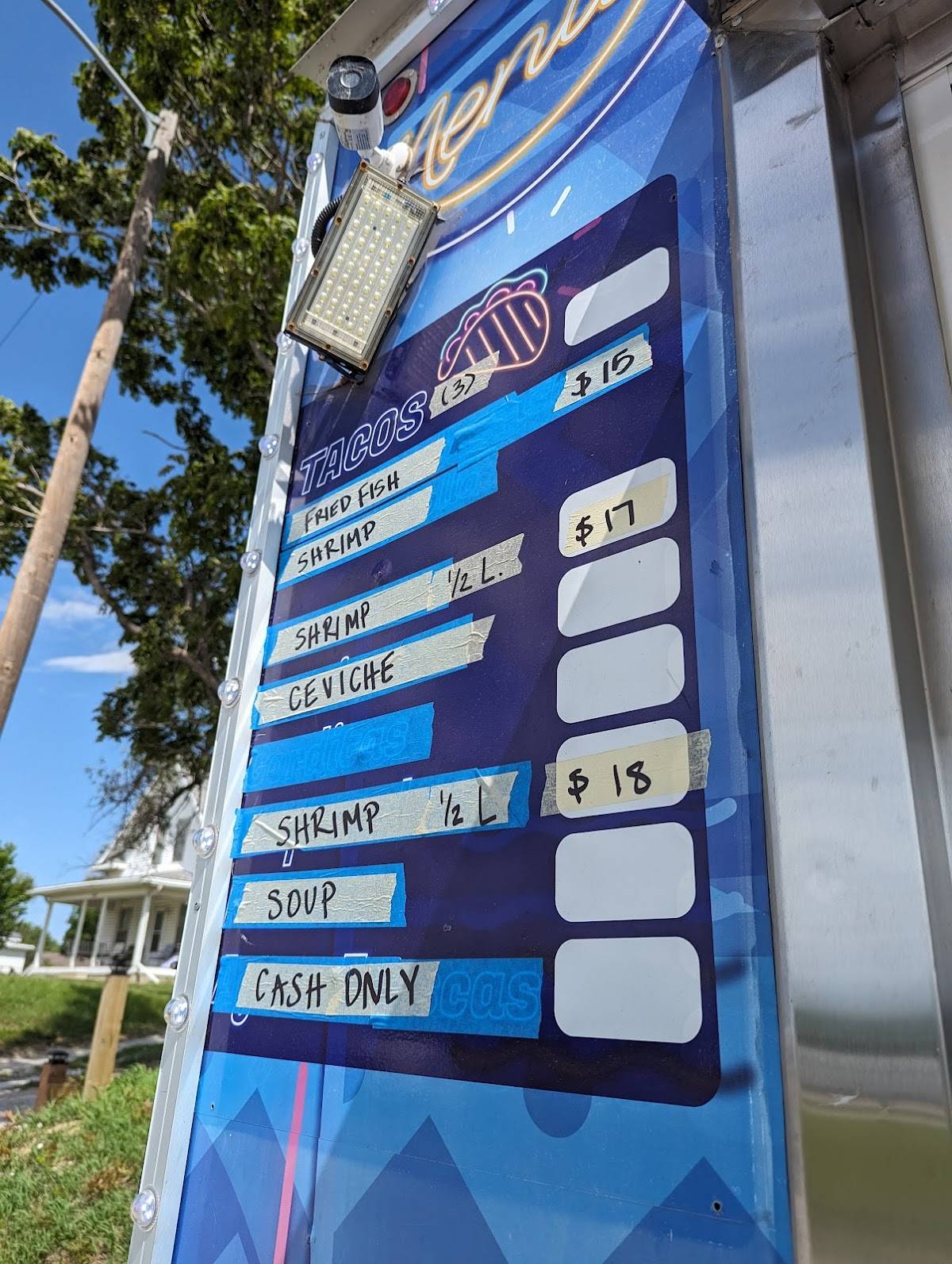 Menu at La Perla Del Pacifico restaurant, Lincoln