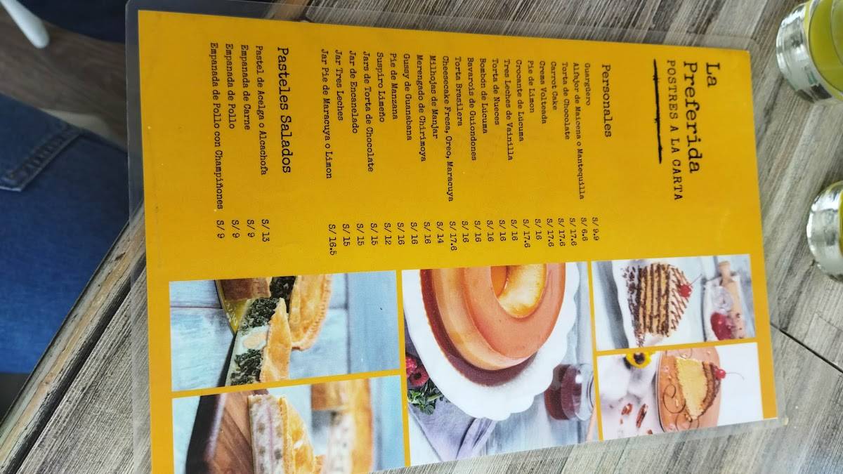 Carta del restaurante La Preferida, Santiago del Surco, Av La Encalada 908
